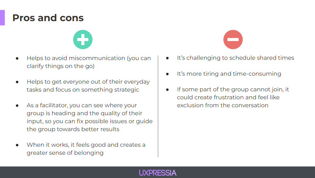 Advantages of synchronous collaboration in journey mapping