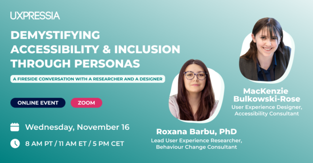 Webinar: Personas for accessible and inclusive products