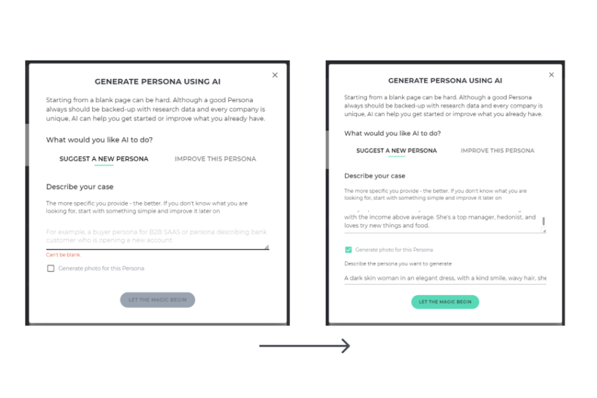 How to generate AI personas in UXPressia How to generate AI personas in UXPressia