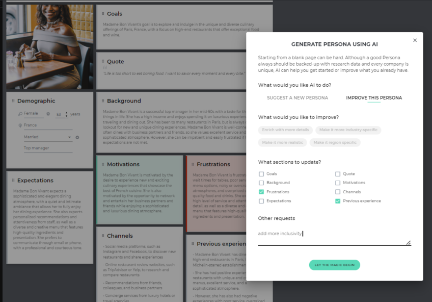 How to generate AI personas in UXPressia