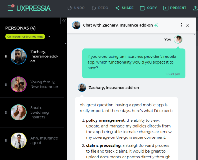 New UXPressia feature: AI chat with personas