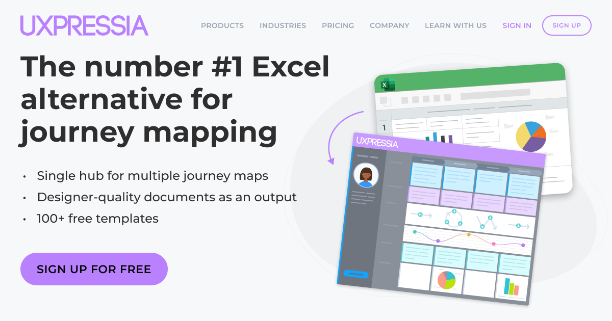 UXPressia vs Excel: what is the best tool for customer journey mapping